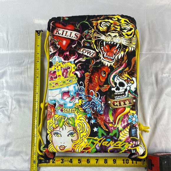 Ed Hardy | Bags | Vintage Y2k Ed Hardy Drawstring Backpack | Poshmark